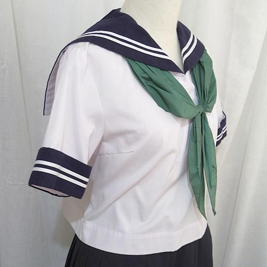 セーラー服上下夏/指定スカーフ<W58-53:155A>(B158)リユース セーラー服上下夏/指定スカーフ<W58-53:155A>(B158)リユース