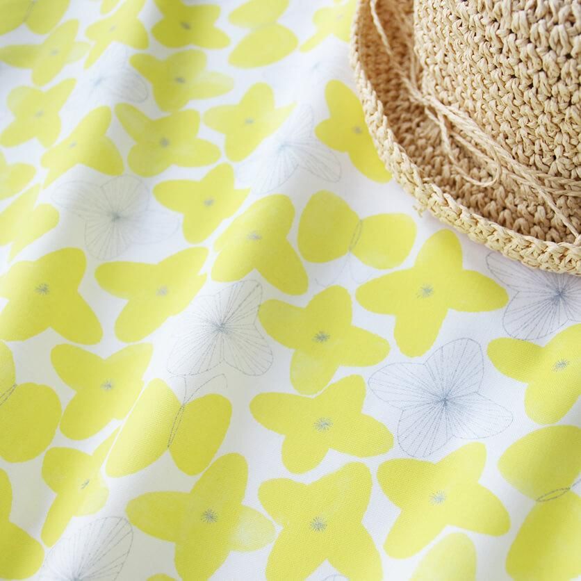 なばなとちょう 花柄- 布・生地の通販サイト:nunocoto fabric なばなとちょう 花柄- 布・生地の通販サイト:nunocoto fabric