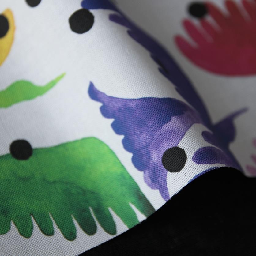 Rainbow birds(ホワイト)鳥柄- 布・生地の通販サイト Rainbow birds(ホワイト)鳥柄- 布・生地の通販サイト