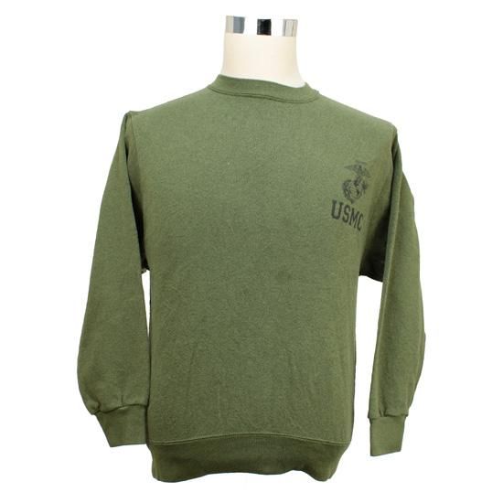 ≪USMC≫ 米海兵隊 スウェット シャツ グリーン / S Size (USED) ≪USMC≫ 米海兵隊 スウェット シャツ グリーン / S Size (USED)