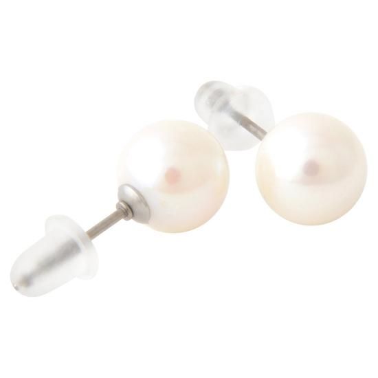 パール ピアス 真珠 8mm-8.5mm珠 あこや真珠 Pearl チタン パール ピアス 真珠 8mm-8.5mm珠 あこや真珠 Pearl チタン