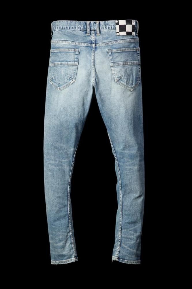EXTREME STRETCH DENIM “SEMI-SARROUEL” CRASH/REPAIR EXTREME STRETCH DENIM “SEMI-SARROUEL” CRASH/REPAIR