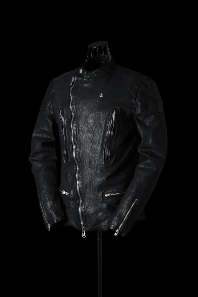 JAPAN CALF NATURAL DYED “GARMENT-WASH” SEMI-DOUBLE RIDERS JAPAN CALF NATURAL DYED “GARMENT-WASH” SEMI-DOUBLE RIDERS