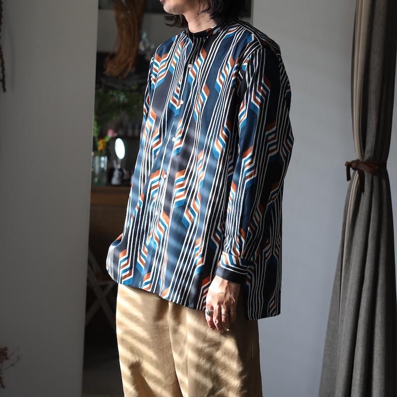HEUGN】Morris Band Collar Bucol Print Shirts - HUUKU HEUGN】Morris Band Collar Bucol Print Shirts - HUUKU