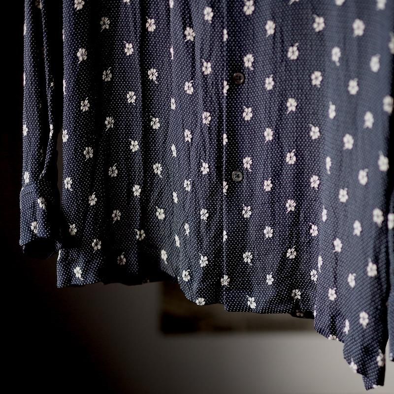 calmlence】CLASSIC OPEN COLLAR SHIRT calmlence】CLASSIC OPEN COLLAR SHIRT