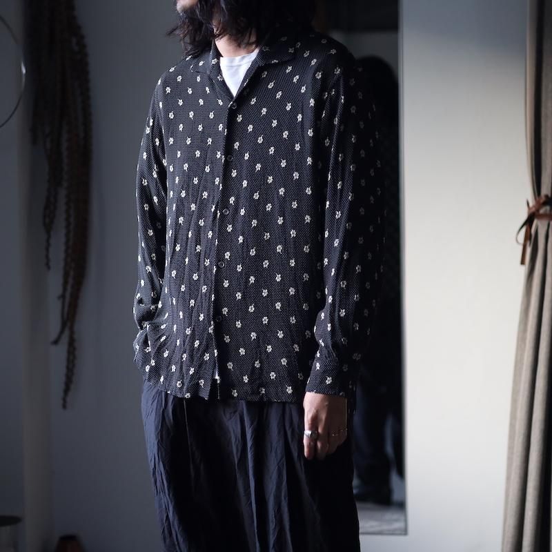 calmlence】CLASSIC OPEN COLLAR SHIRT calmlence】CLASSIC OPEN COLLAR SHIRT