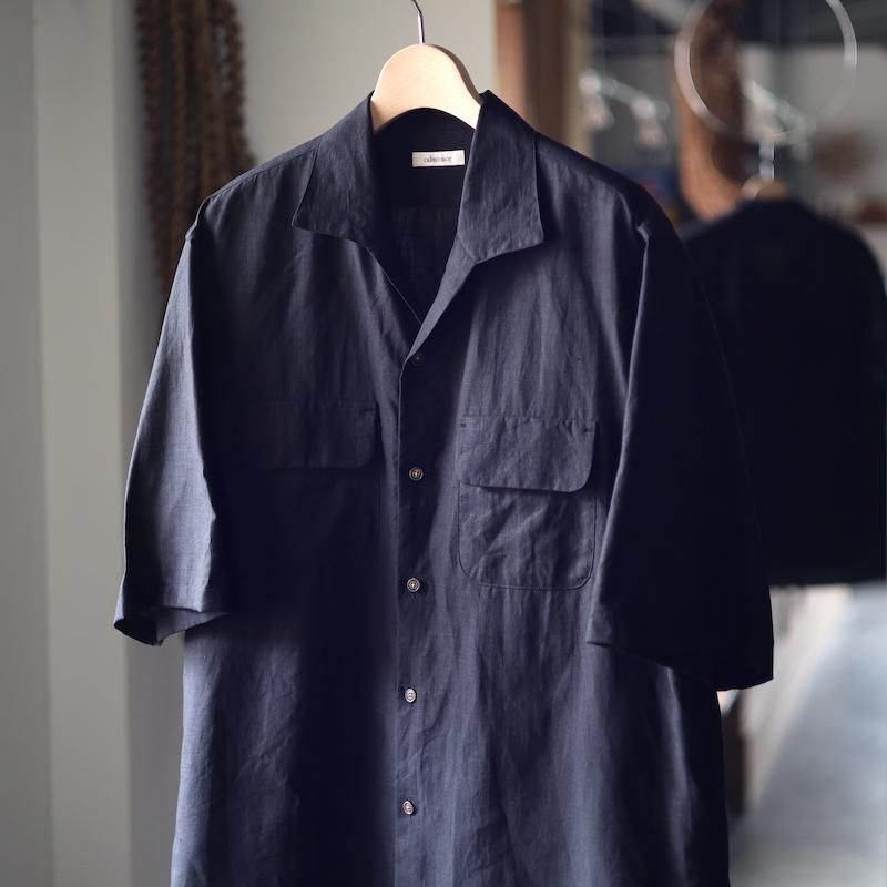 calmlence】CLASSIC OPEN COLLAR SS SHIRT calmlence】CLASSIC OPEN COLLAR SS SHIRT