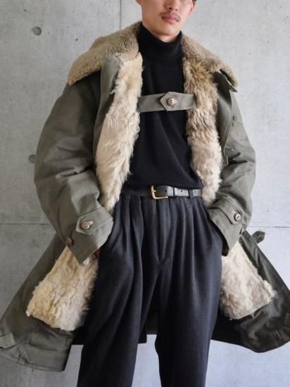 1944's Swedish ARMY Vintage M1909 Canvas&Mouton Jeep-Coat 1944's Swedish ARMY Vintage M1909 Canvas&Mouton Jeep-Coat