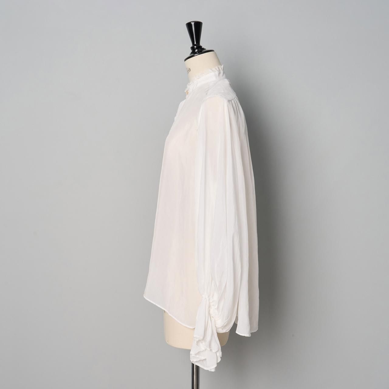 suzuki takayuki bishop-sleeve blouse - Pale Jute suzuki takayuki bishop-sleeve blouse - Pale Jute