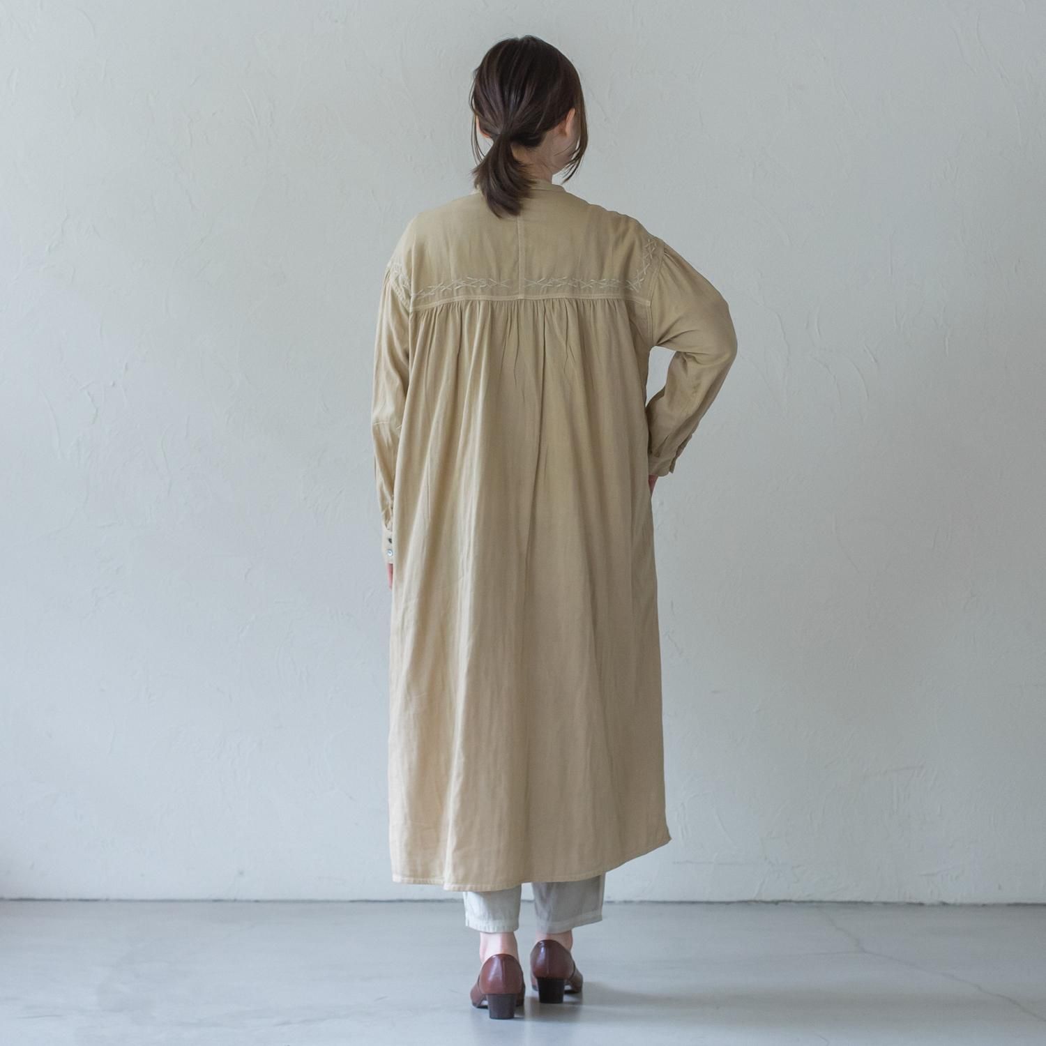 KL ツクシシシュウシャツワンピース - 【シサム工房 公式 KL ツクシシシュウシャツワンピース - 【シサム工房 公式