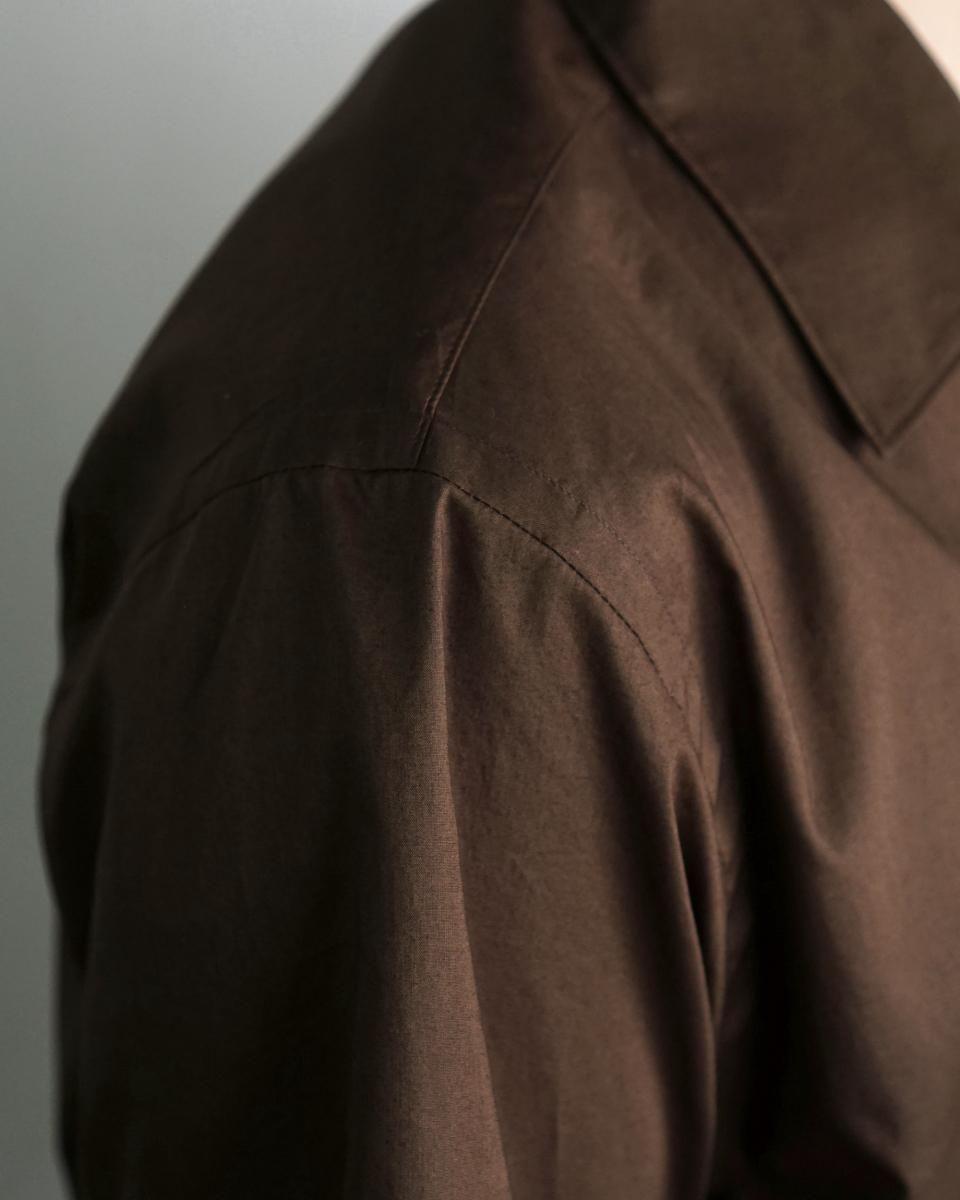25SS AURALEE WASHED FINX TYPEWRITER OPEN COLLAR HALF SLEEVED 25SS AURALEE WASHED FINX TYPEWRITER OPEN COLLAR HALF SLEEVED