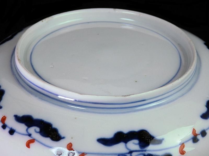 古伊万里 色絵 松竹梅に団龍紋図 5寸皿 5枚セット 古伊万里 色絵 松竹梅に団龍紋図 5寸皿 5枚セット