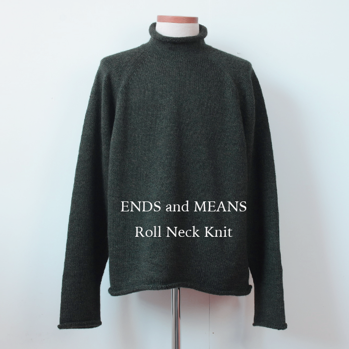 ENDS and MEANS】2024AW Roll Neck Knit - Mix Green - ENDS and MEANS】2024AW Roll Neck Knit - Mix Green -