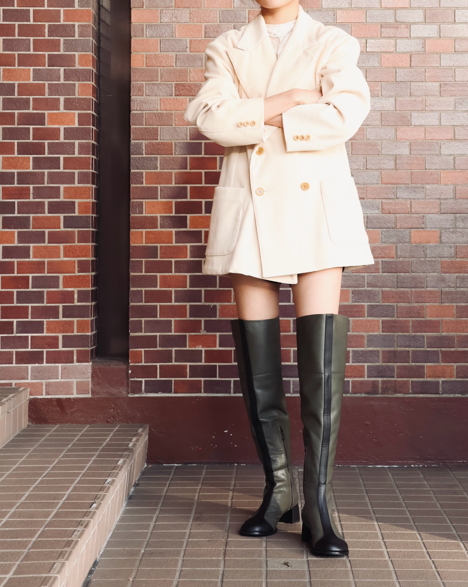 FUMIKA UCHIDA: CORDUROY 2-PIECE SUIT (DOUBLE BREASTED FUMIKA UCHIDA: CORDUROY 2-PIECE SUIT (DOUBLE BREASTED