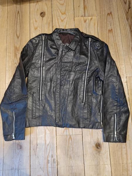 70's CHESS KING Double Leather Jacket - neon-leather 70's CHESS KING Double Leather Jacket - neon-leather