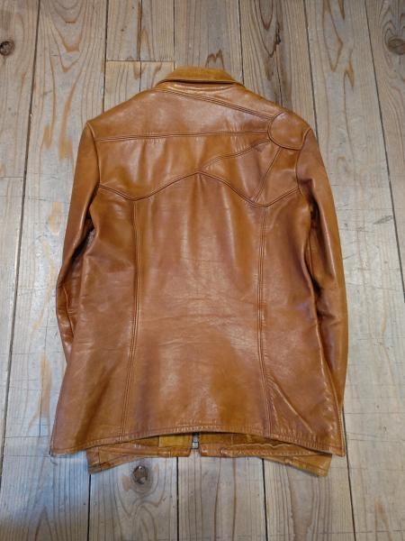 70's EAST WEST MUSICAL INSTRUMENTS Co. Leather Jacket SMOKE 70's EAST WEST MUSICAL INSTRUMENTS Co. Leather Jacket SMOKE