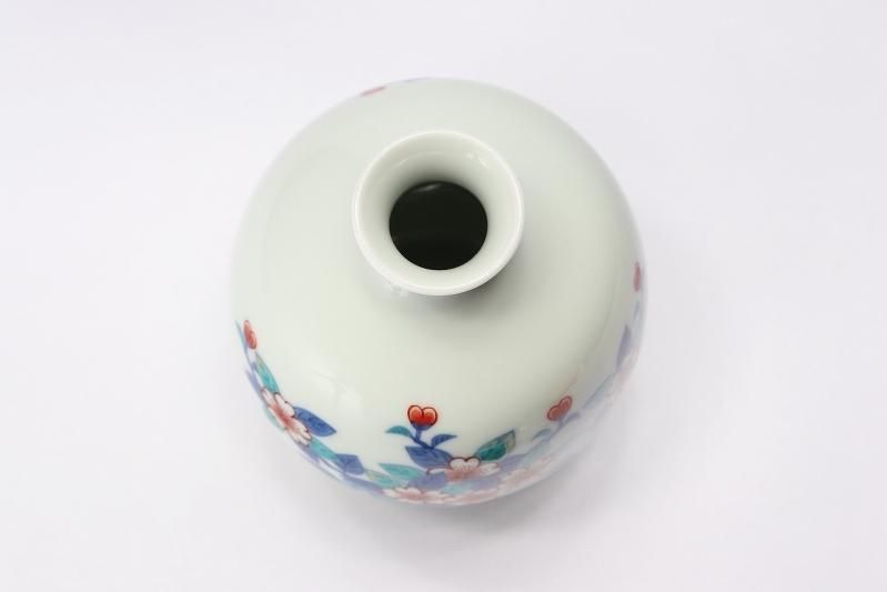 ☆今右衛門窯 桜絵花瓶 - 有田焼の通販サイト 丸兄商社 ☆今右衛門窯 桜絵花瓶 - 有田焼の通販サイト 丸兄商社
