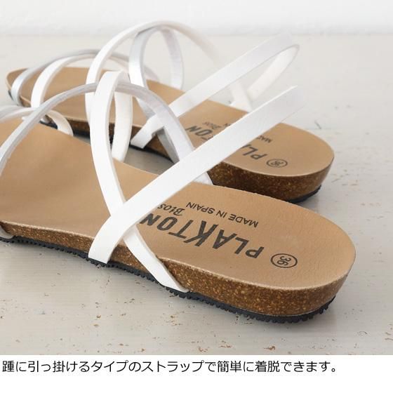 PLAKTON (プラクトン) クロスストラップ サンダル バイカラー PLAKTON (プラクトン) クロスストラップ サンダル バイカラー