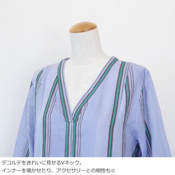 ne Quittez pas (ヌキテパ) ワンピース Cotton Voile Stripe ne Quittez pas (ヌキテパ) ワンピース Cotton Voile Stripe