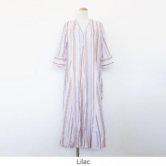 ne Quittez pas (ヌキテパ) ワンピース Cotton Voile Stripe ne Quittez pas (ヌキテパ) ワンピース Cotton Voile Stripe