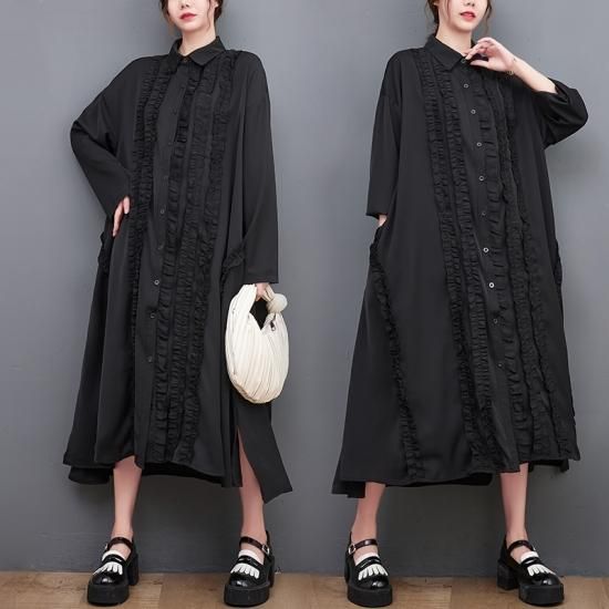 ロングシャツワンピース レディース ワンピース 長袖 シャツ ロングシャツワンピース レディース ワンピース 長袖 シャツ