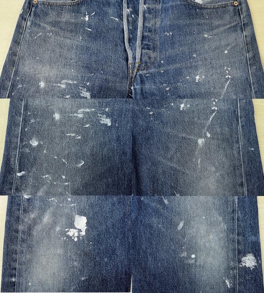 超激ヒゲ リーバイス501 古着 ペイントカスタム LEVIS501 90S 超激ヒゲ リーバイス501 古着 ペイントカスタム LEVIS501 90S