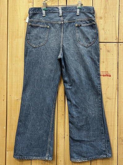 LEE ベルボトム バギーパンツ 脇割 古着 ビンテージジーンズ W37 LEE ベルボトム バギーパンツ 脇割 古着 ビンテージジーンズ W37