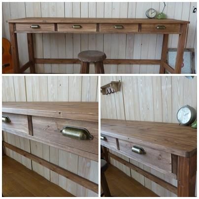 himawari様オーダー専用 ワークデスク 作業台 長机 引出し4杯 himawari様オーダー専用 ワークデスク 作業台 長机 引出し4杯