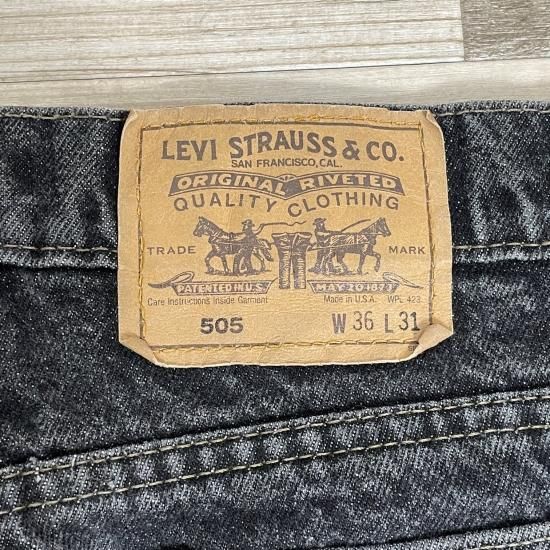 90's Levi's リーバイス 505 先染めブラックデニム ジーンズ W36 90's Levi's リーバイス 505 先染めブラックデニム ジーンズ W36