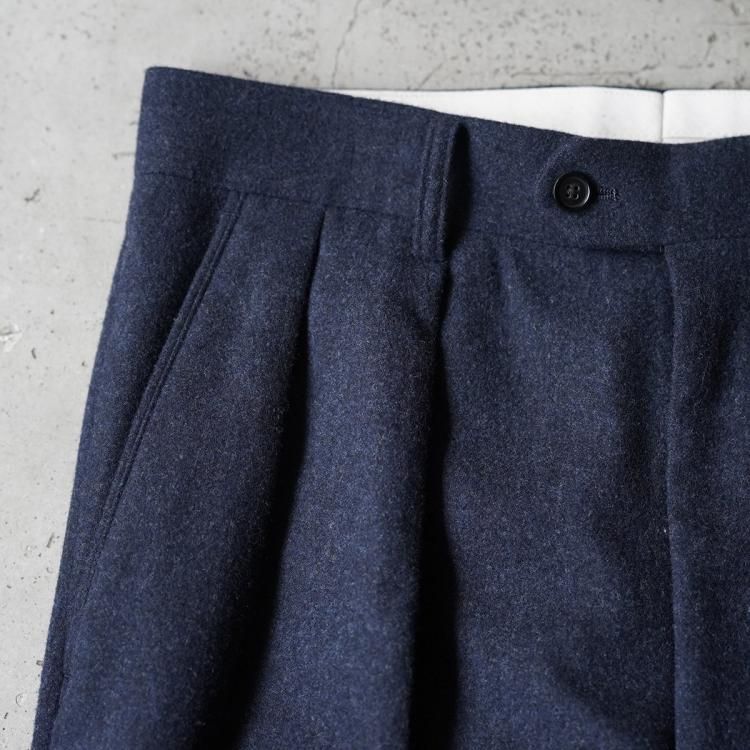 インテリム INTERIM 24aw 2タックストレートスラックス バージン インテリム INTERIM 24aw 2タックストレートスラックス バージン