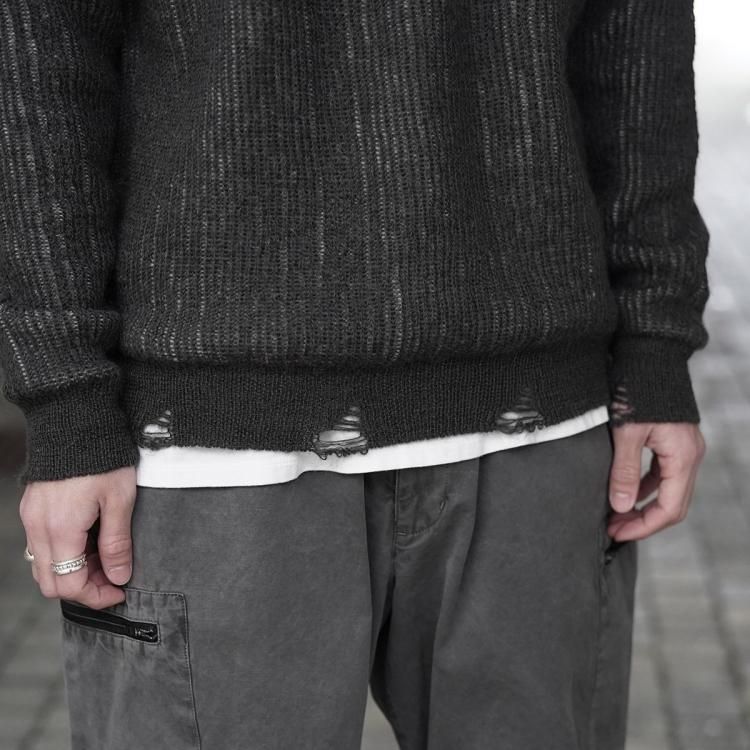 アンダー ANDER 24AW モヘヤジップクルー ニット セーター アンダー ANDER 24AW モヘヤジップクルー ニット セーター