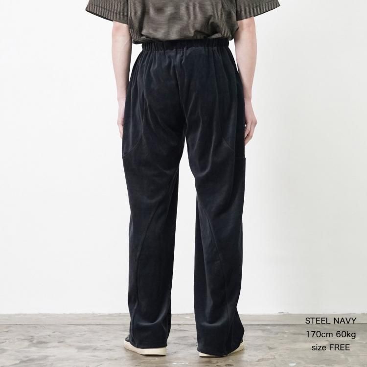 アンダー ANDER 25SS ベロアカーヴィーパンツ VELOUR CURVY PANTS アンダー ANDER 25SS ベロアカーヴィーパンツ VELOUR CURVY PANTS