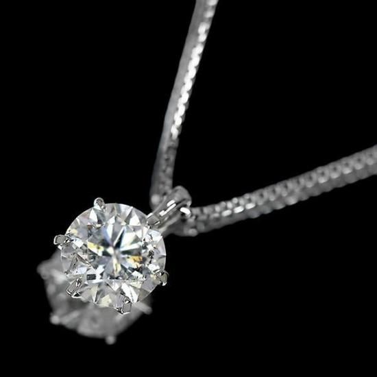 ダイヤモンド ネックレス 一粒 0.5ct 6本爪 プラチナ Pt900 ダイヤモンド ネックレス 一粒 0.5ct 6本爪 プラチナ Pt900