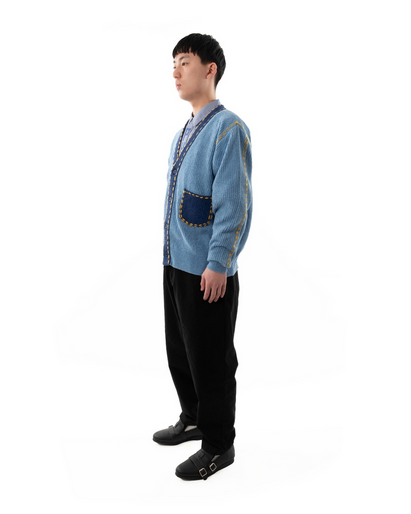 PHINGERIN/フィンガリン】PG1 CARDIGAN(SAX x BLUE) - 「PLACE PHINGERIN/フィンガリン】PG1 CARDIGAN(SAX x BLUE) - 「PLACE