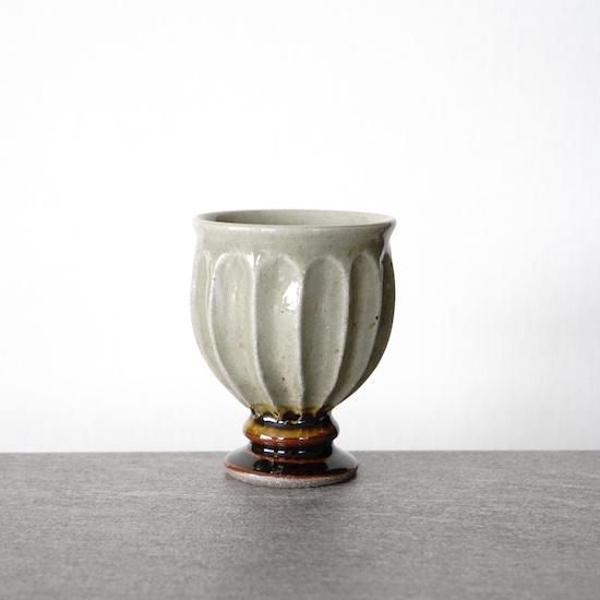 まゆみ窯 - しのぎゴブレット（中）透明 - moyi store