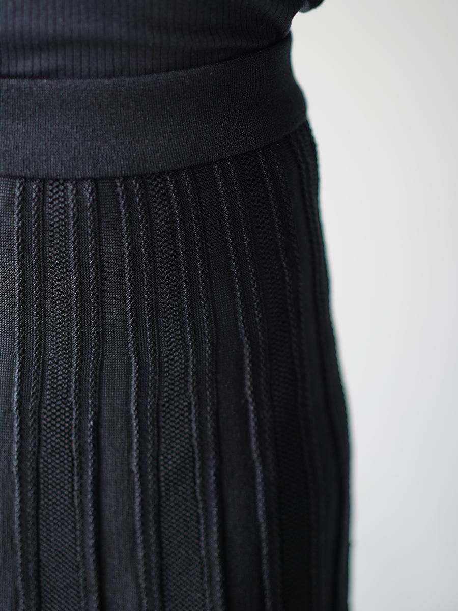 Mame Kurogouchi Watermark Pattern Pleated Knitted Skirt Mame Kurogouchi Watermark Pattern Pleated Knitted Skirt