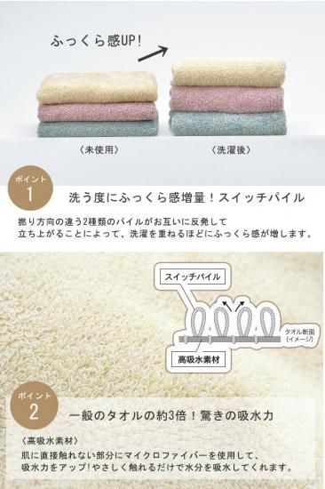 ココチエナ バスタオル マイクロファイバー スイッチパイル 高 ココチエナ バスタオル マイクロファイバー スイッチパイル 高