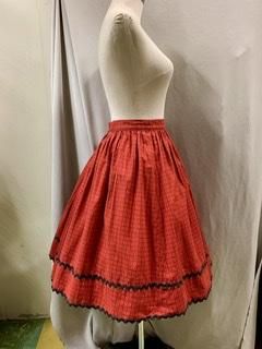 50s 黒ライン 赤 スカート ヴィンテージ ロカビリー 50s 黒ライン 赤 スカート ヴィンテージ ロカビリー