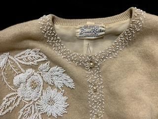50s ビーズカーディガン ヴィンテージ 古着 ビジュー ビーズ刺繍 50s ビーズカーディガン ヴィンテージ 古着 ビジュー ビーズ刺繍