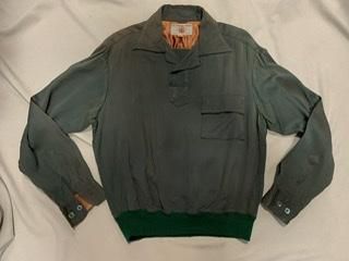 40s 50s 玉虫色 グリーン ギャバジン プルオーバーシャツ ギャバ 40s 50s 玉虫色 グリーン ギャバジン プルオーバーシャツ ギャバ