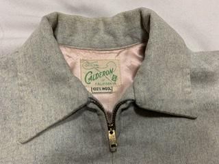50s ハンドステッチ ライトグレー ギャバジャン ウール 50s ハンドステッチ ライトグレー ギャバジャン ウール