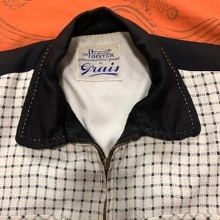 50s GRAIS 黒白ツートーン切替 ギャバジン ジャケット ギャバ 50s GRAIS 黒白ツートーン切替 ギャバジン ジャケット ギャバ