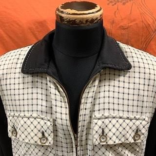 50s GRAIS 黒白ツートーン切替 ギャバジン ジャケット ギャバ 50s GRAIS 黒白ツートーン切替 ギャバジン ジャケット ギャバ