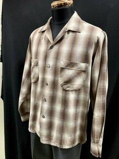 50s 60s シャドーチェック オンブレチェック シャツ 50s 60s シャドーチェック オンブレチェック シャツ