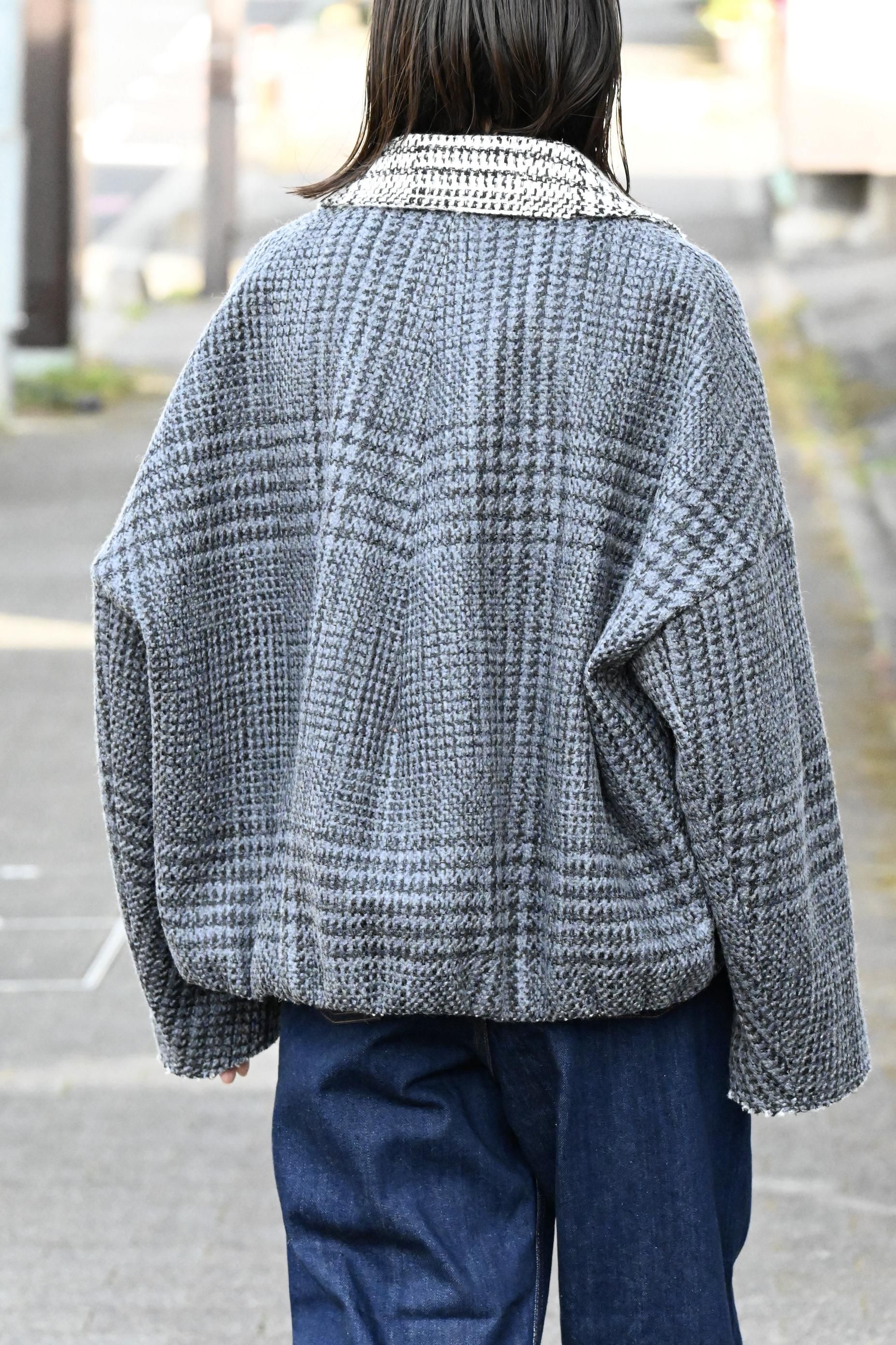 30%OFF】CURRENTAGE / Coated Tweed Harrington Jacket - HEIRLOOM 30%OFF】CURRENTAGE / Coated Tweed Harrington Jacket - HEIRLOOM