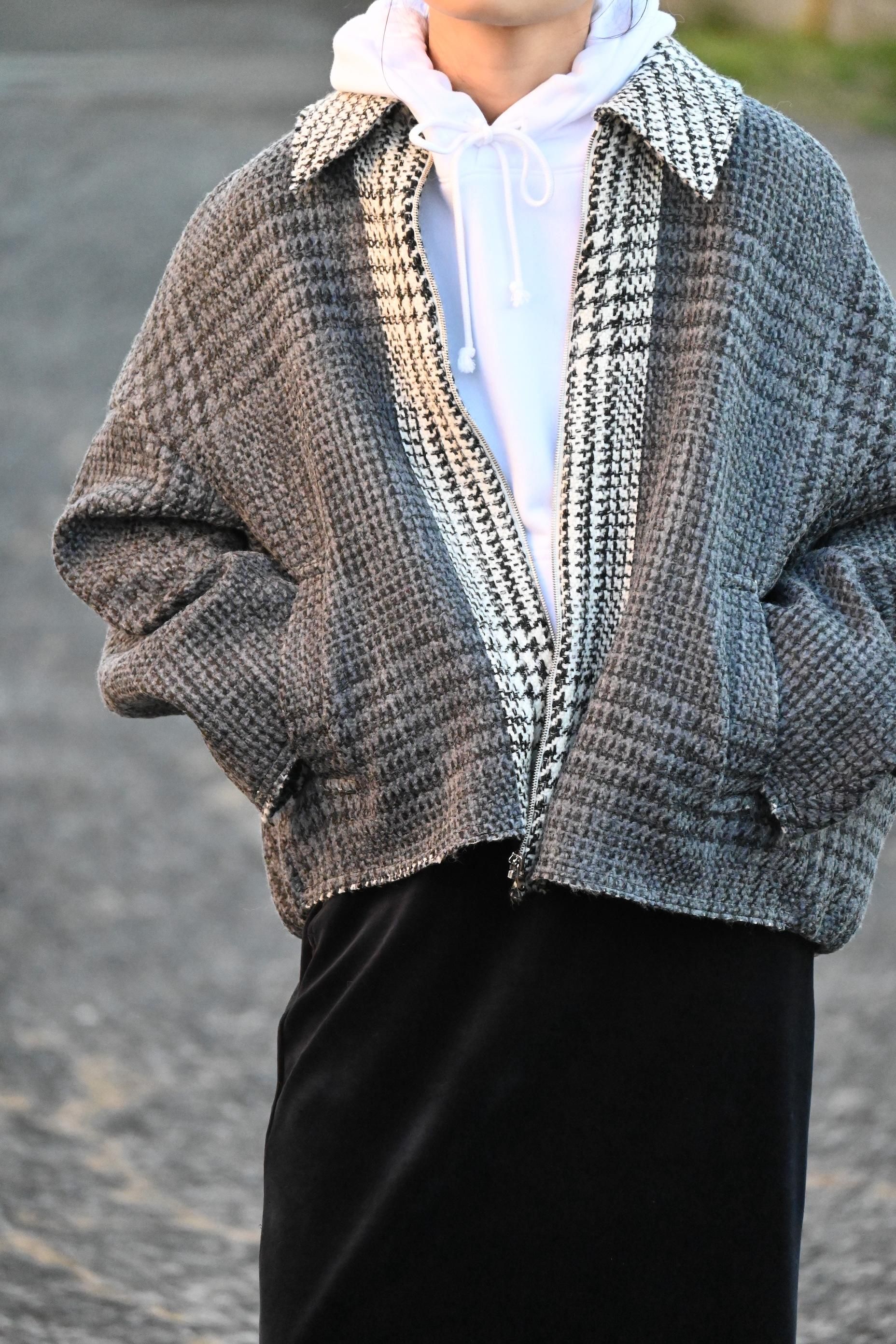 30%OFF】CURRENTAGE / Coated Tweed Harrington Jacket - HEIRLOOM 30%OFF】CURRENTAGE / Coated Tweed Harrington Jacket - HEIRLOOM
