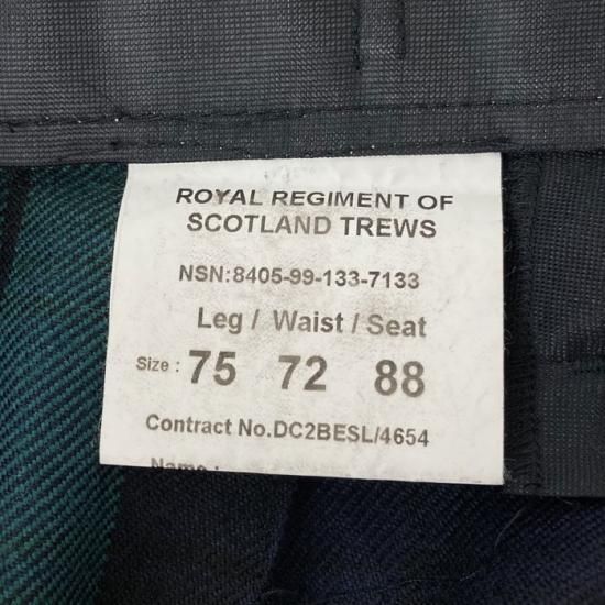 スコットランド軍 セレモニーパンツ(新品)UK14= - ミリタリー スコットランド軍 セレモニーパンツ(新品)UK14= - ミリタリー