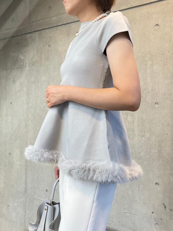 CELFORD(セルフォード)24AW/ファートリムペプラムニットプルオーバー CELFORD(セルフォード)24AW/ファートリムペプラムニットプルオーバー