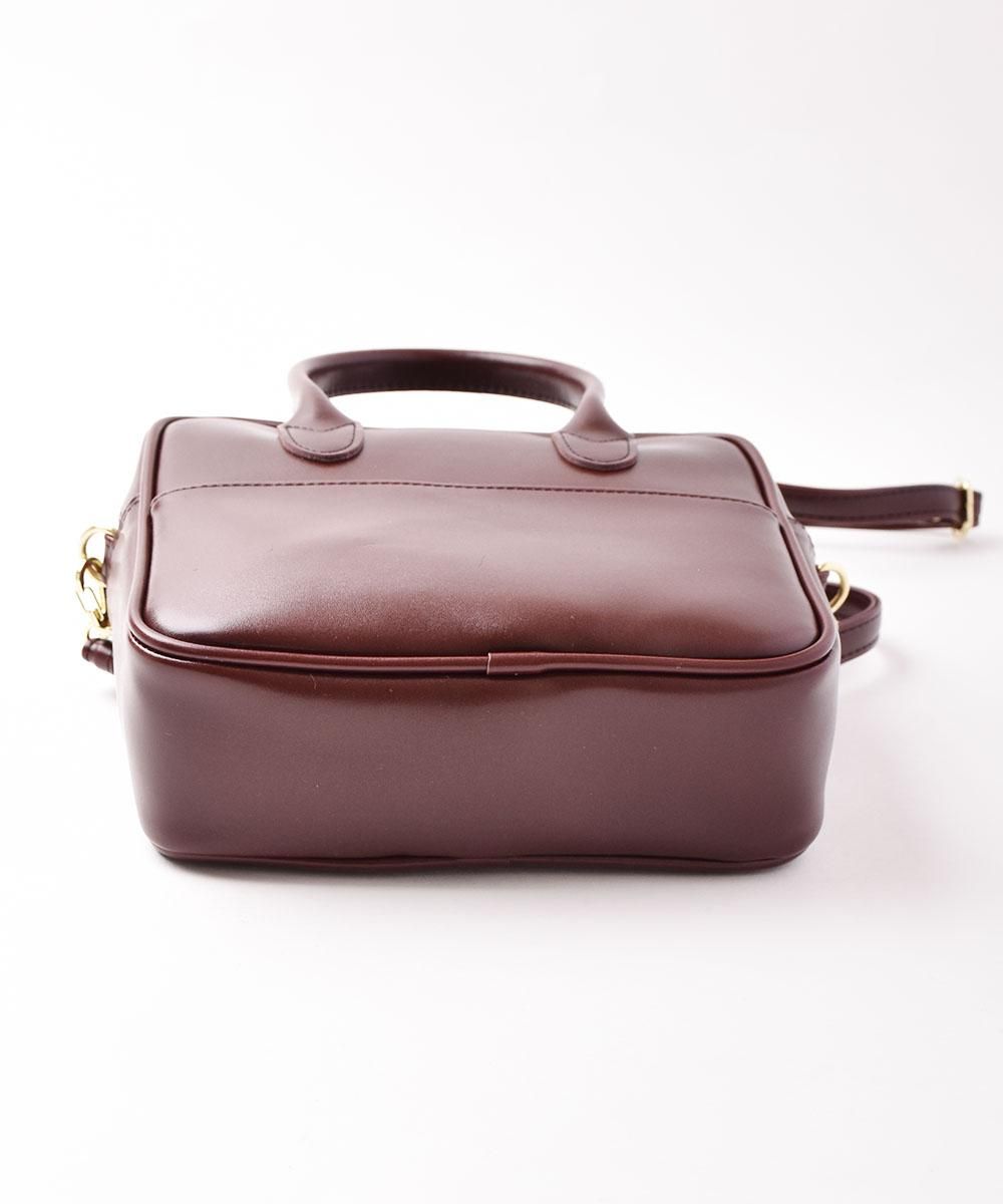 【2色展開】 2way ミニPUバッグ ブラウン - 古着屋グレープフルーツ ムーン(Grapefruitmoon)Onlineshop