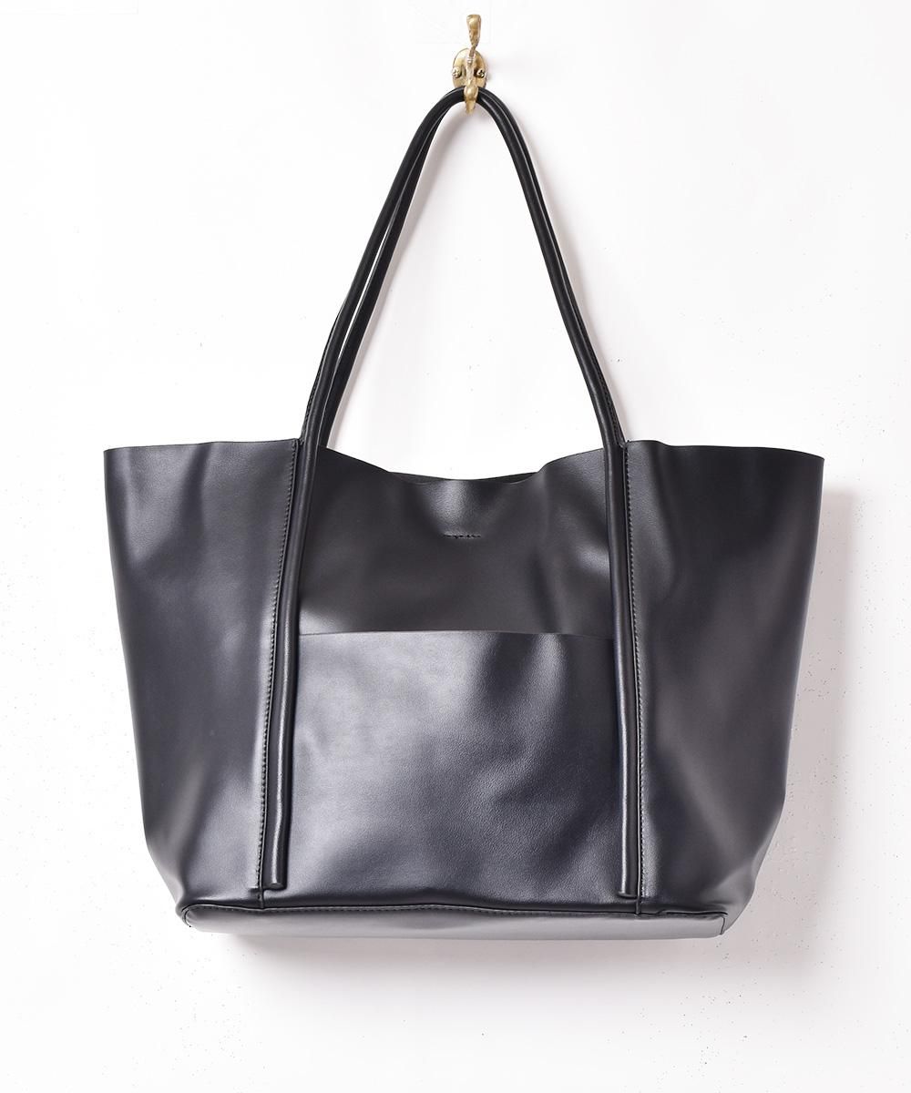 【2色展開】PUトートバッグ グリーン - 古着屋グレープフルーツ ムーン(Grapefruitmoon)Onlineshop